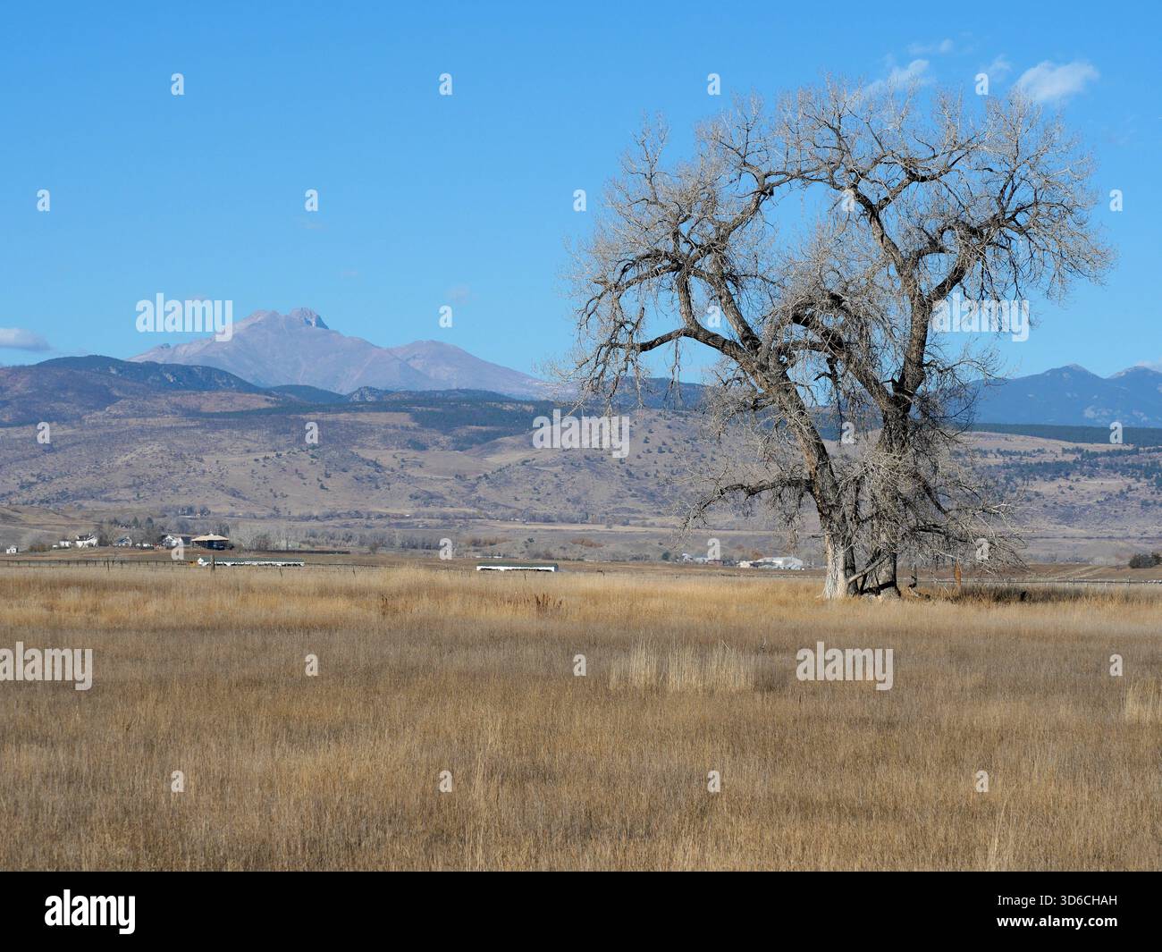 Late Autumn Prairie and Longs Peak from Open Sky Loop Trail, Lagerman ...
