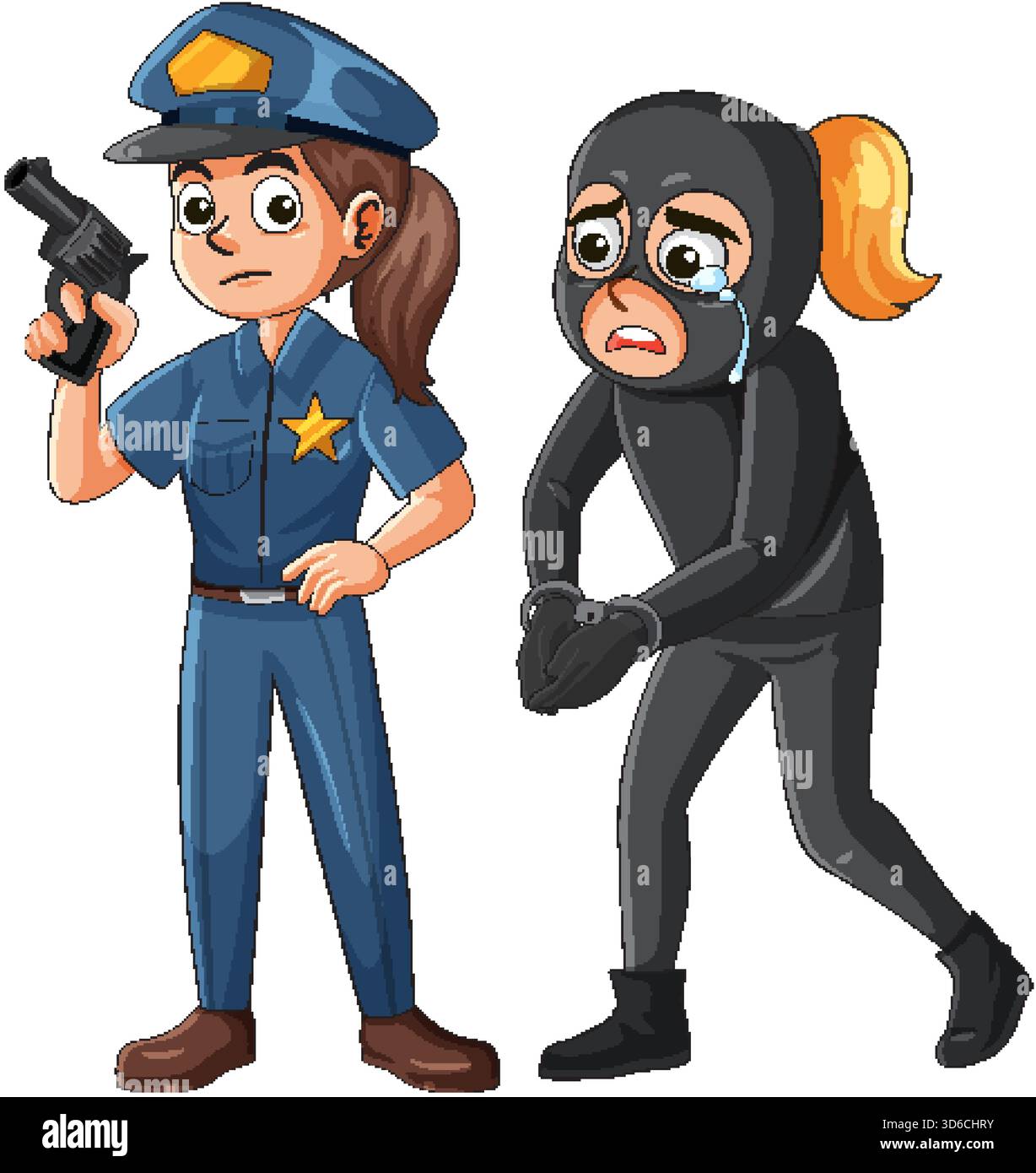 Police and robber confrontation Stock Vector Images - Alamy
