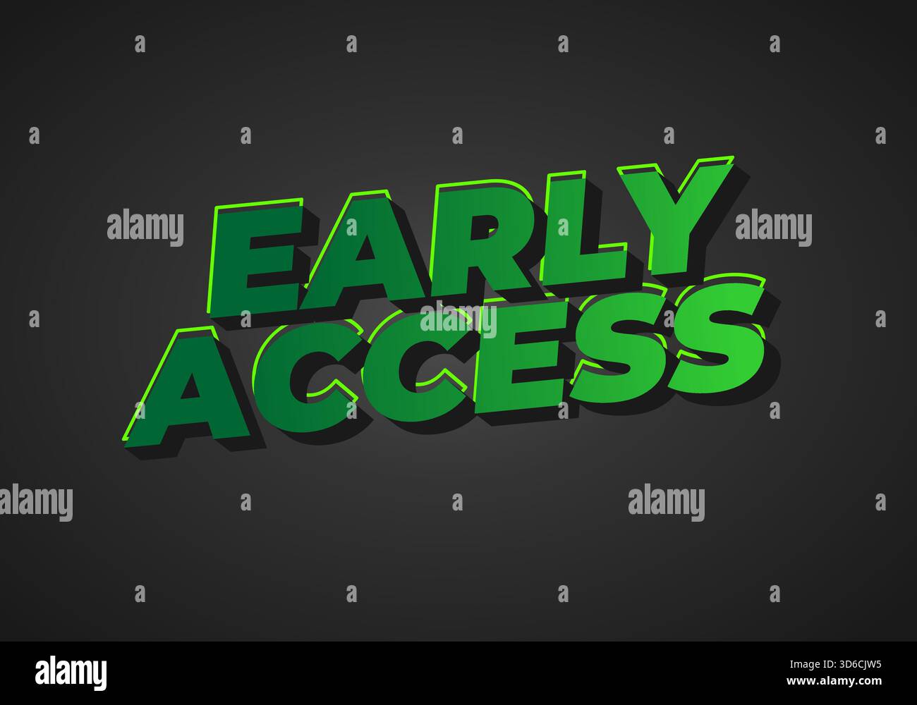 Bold green text reading early access on a dark background Stock Vector ...