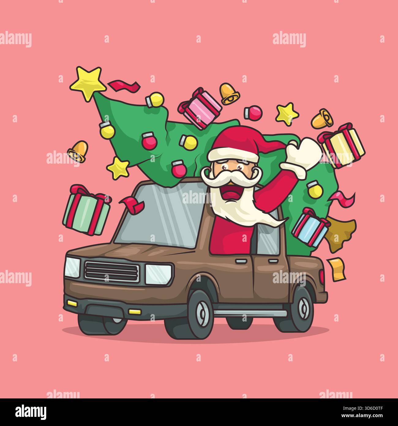 Christmas tree gift festive Stock Vector Images - Alamy