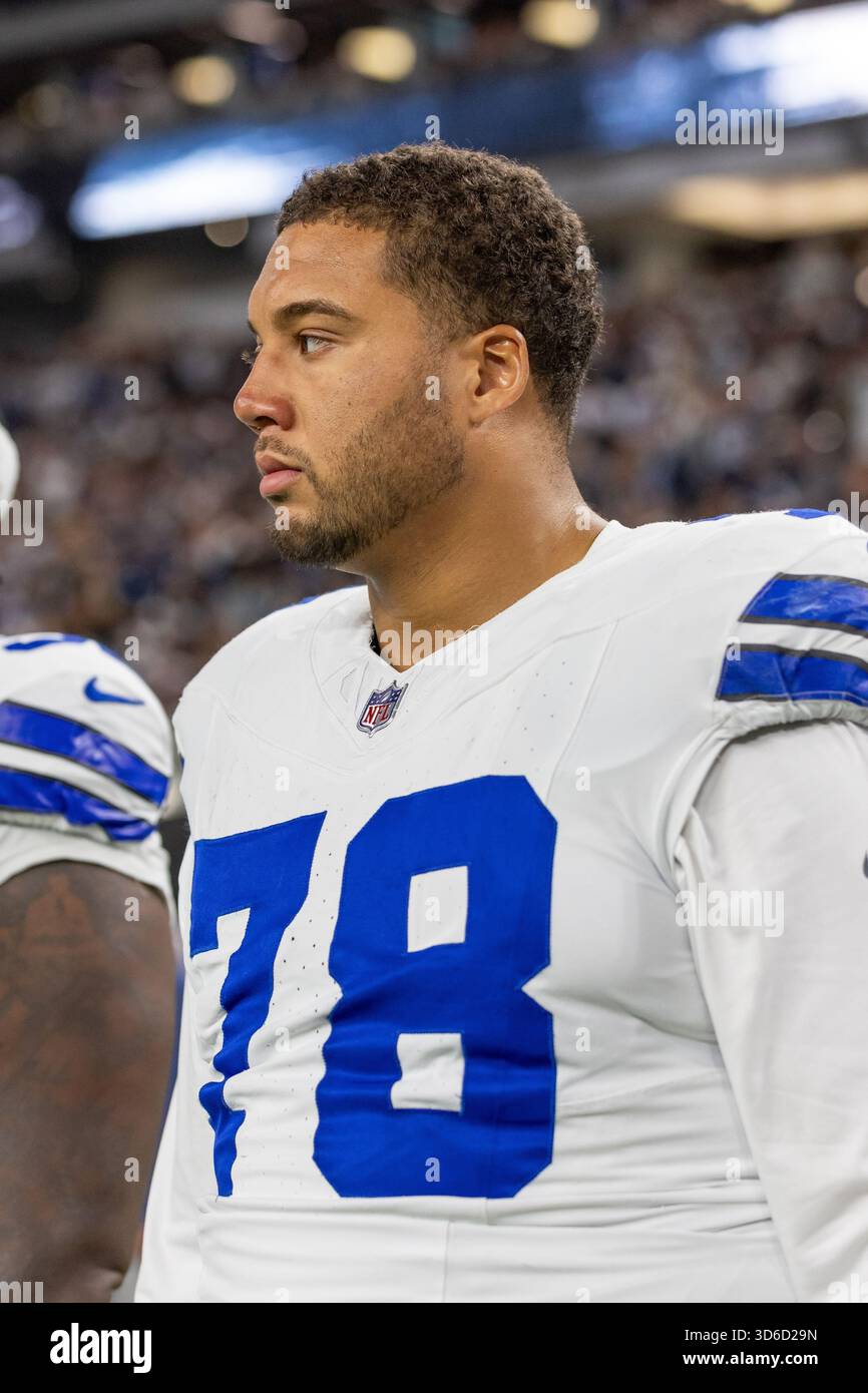 Dallas Cowboys tackle Terence Steele (78) stands for the national ...