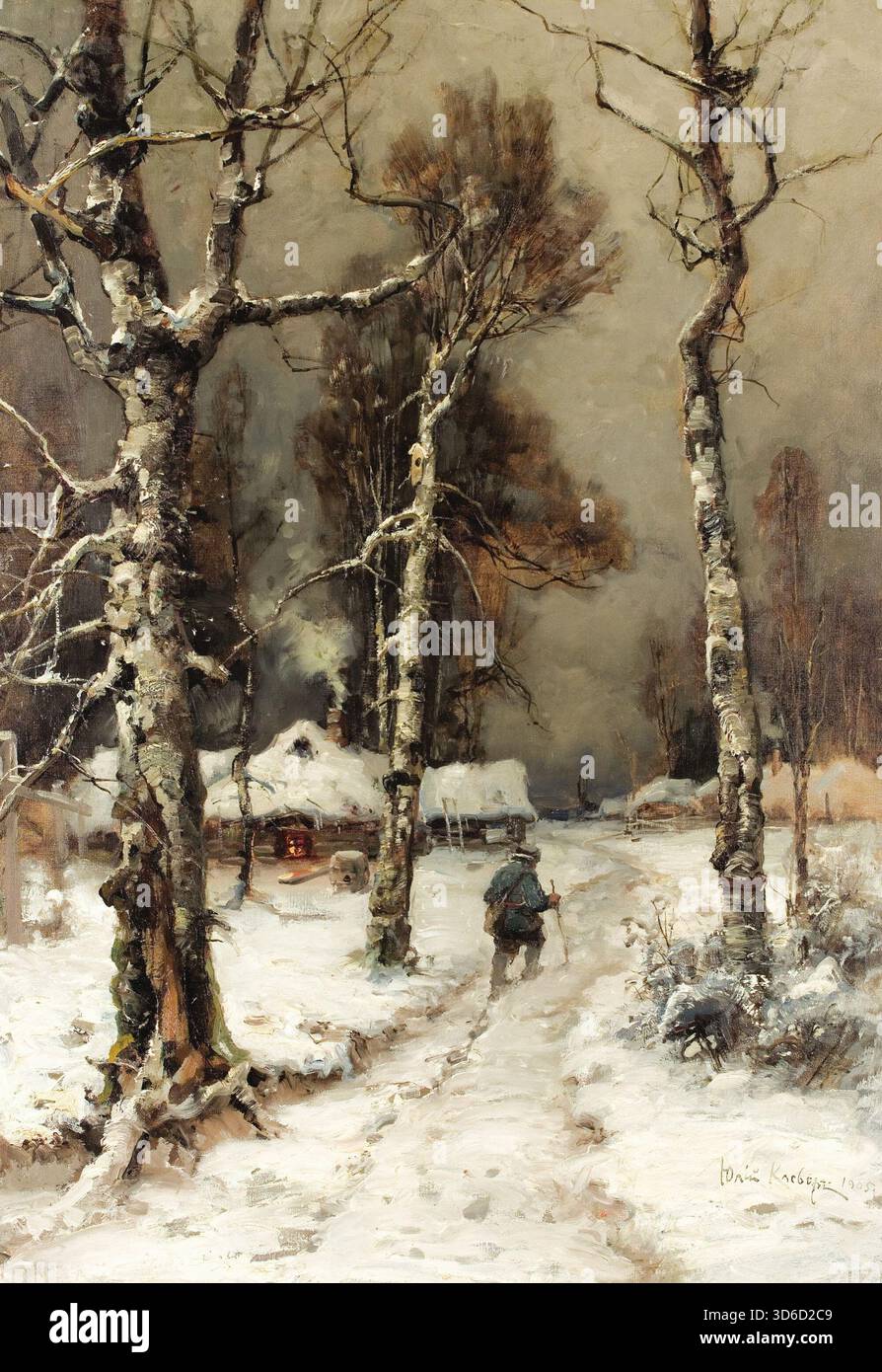 "Homeward Bound through a Wintry Forest (1905). Julius Sergius Klever ...