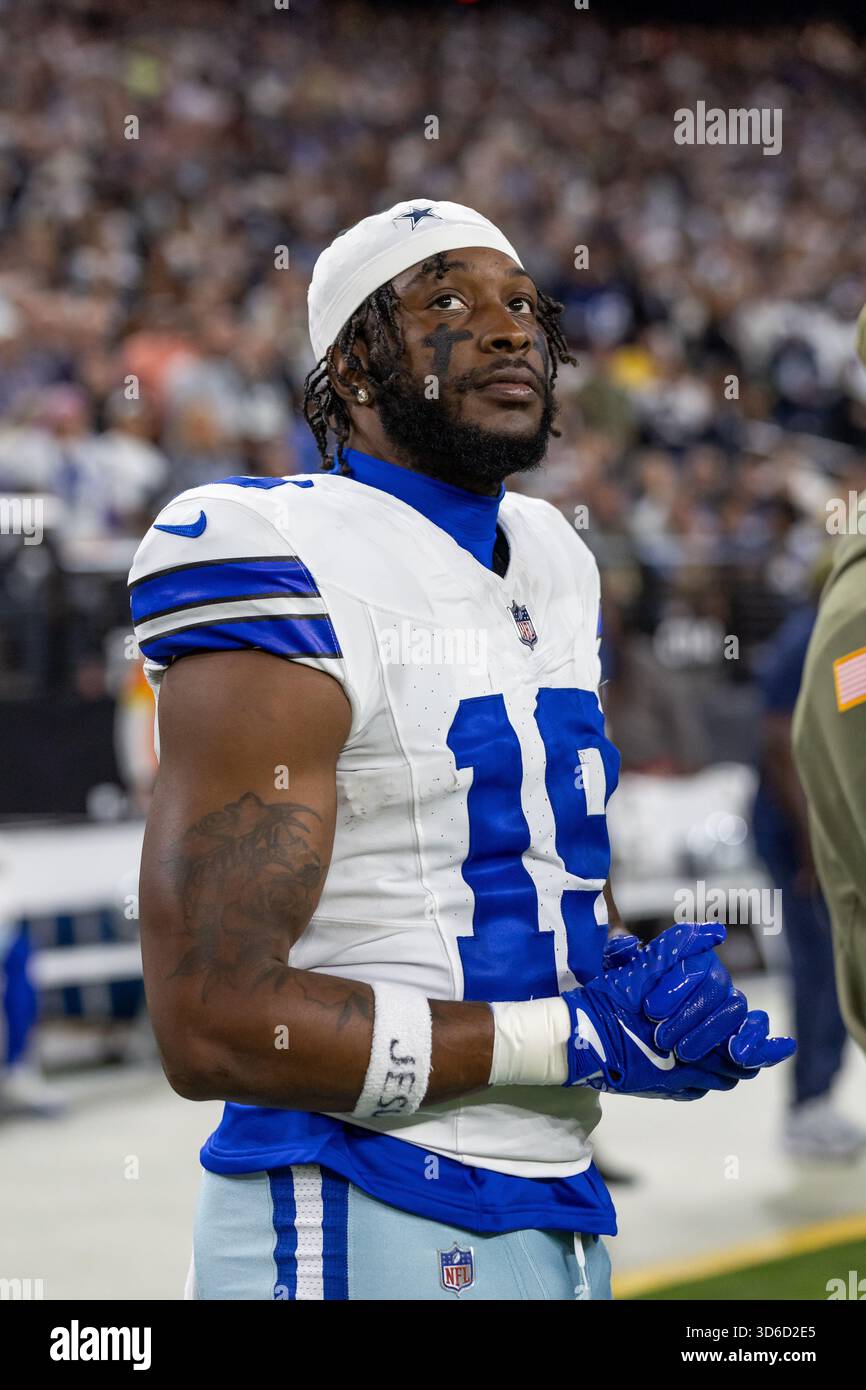 Dallas Cowboys wide receiver Ryan Flournoy (19) stands for the national ...