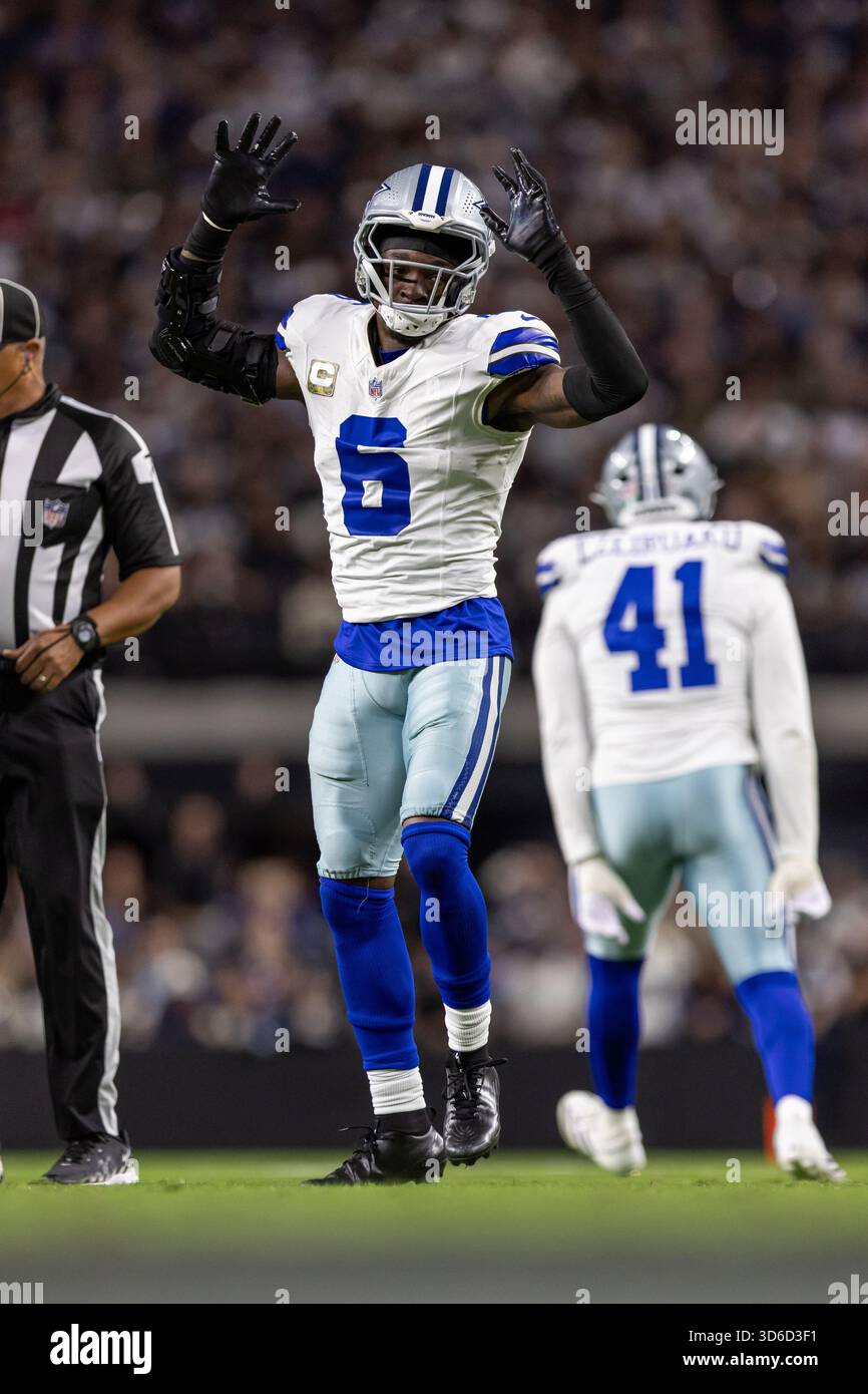 Dallas Cowboys safety Donovan Wilson (6) against the Las Vegas Raiders ...