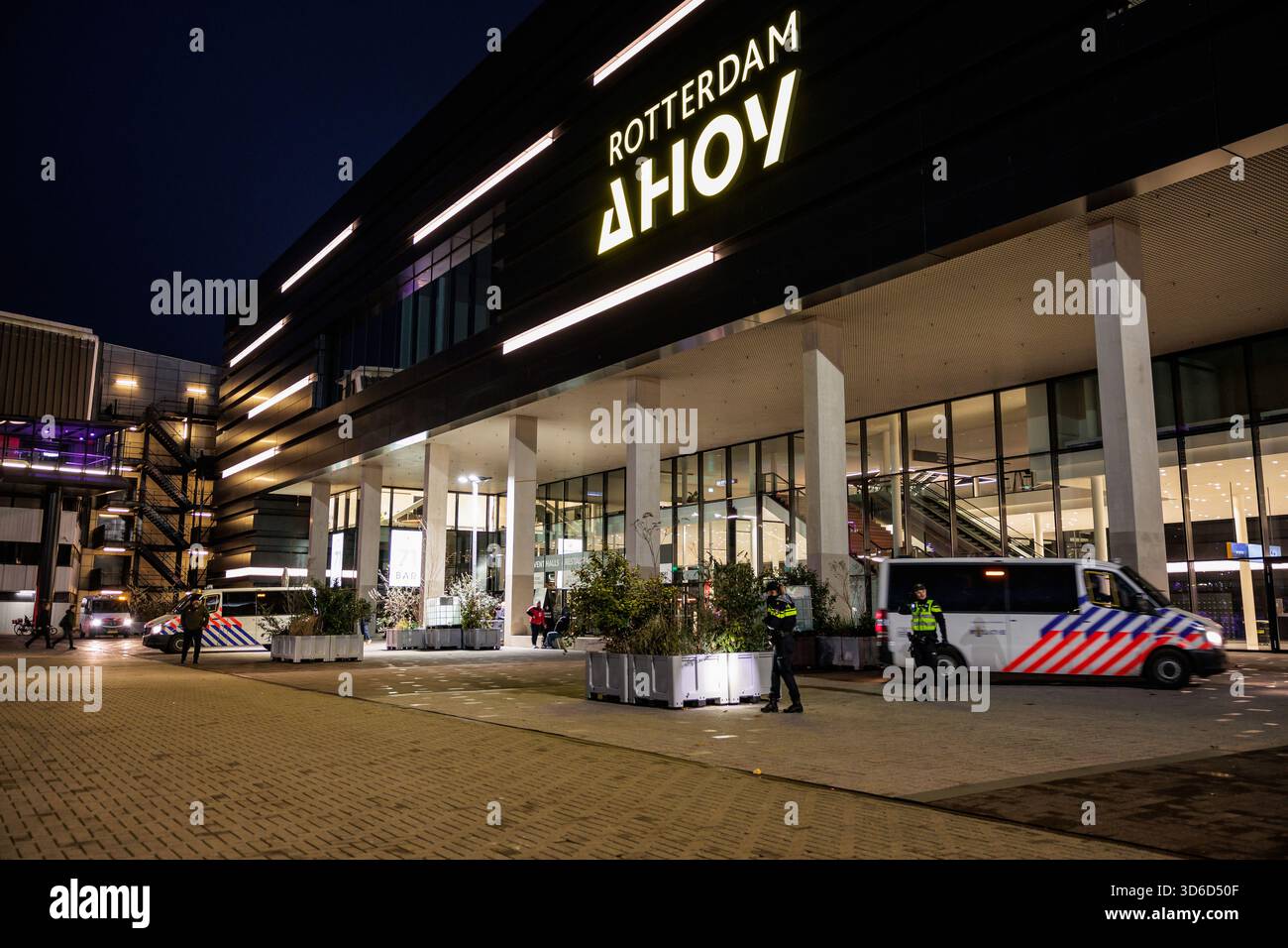 ROTTERDAM - Police on the square during a demonstration against the ...