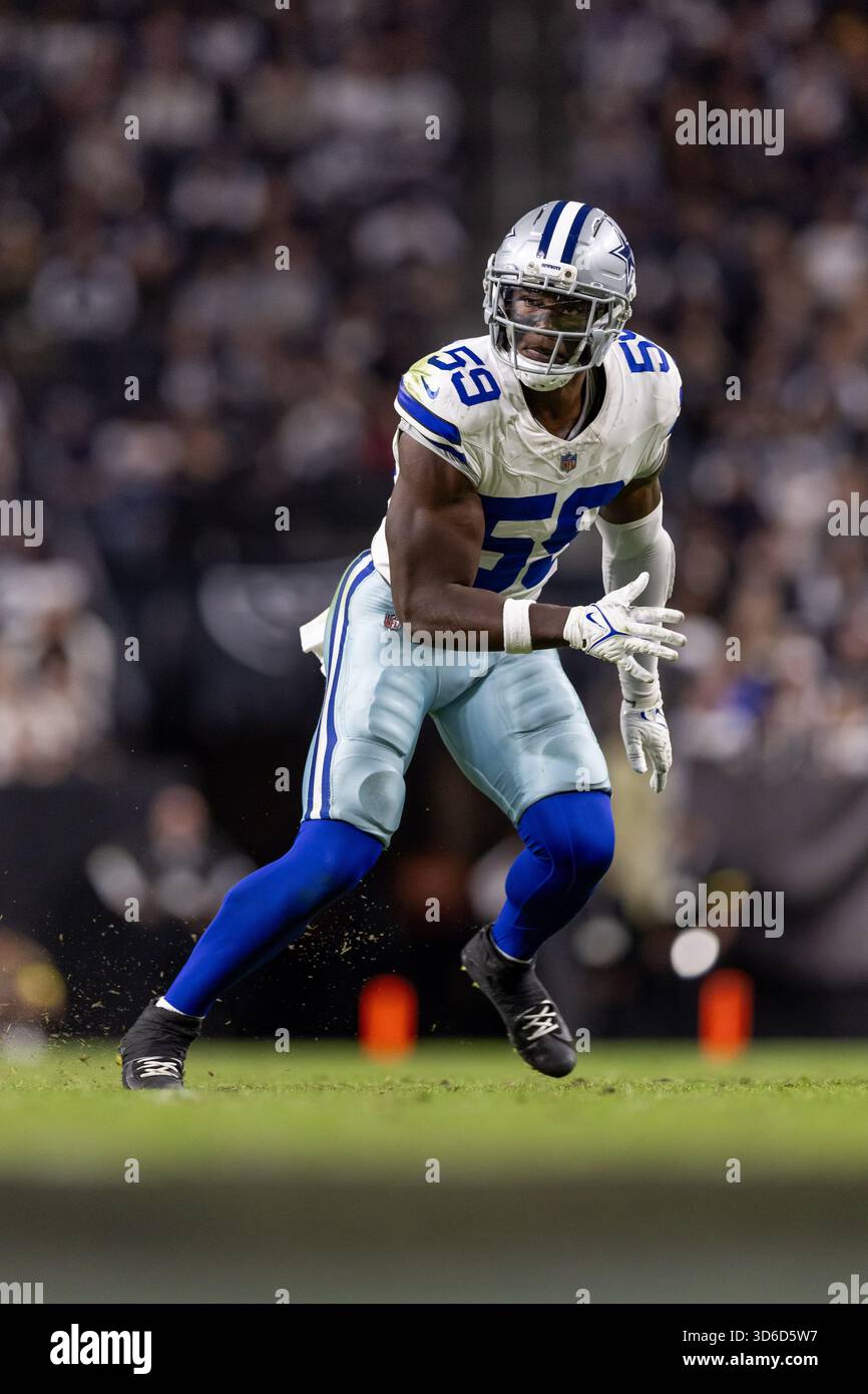 Dallas Cowboys linebacker Kenneth Murray (59) against the Las Vegas ...