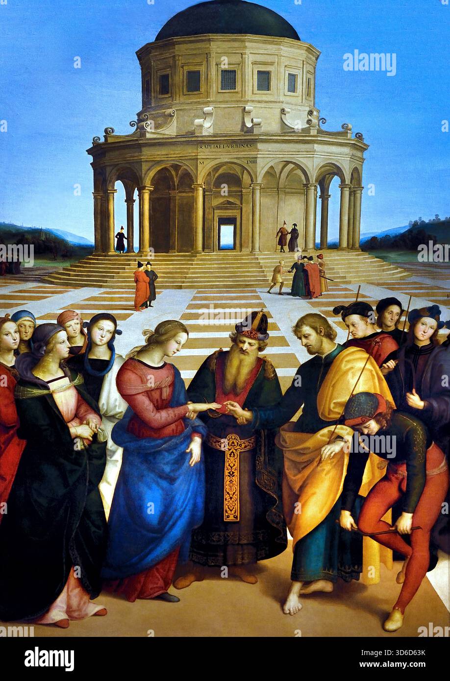 The Marriage of the Virgin 1504 by Raffaello Sanzio (Raphael) actif ...