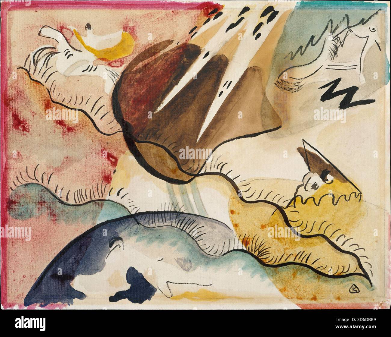 "Rain Landscape (1911). Wassily Kandinsky (Russian, 1866 - 1944 Stock ...