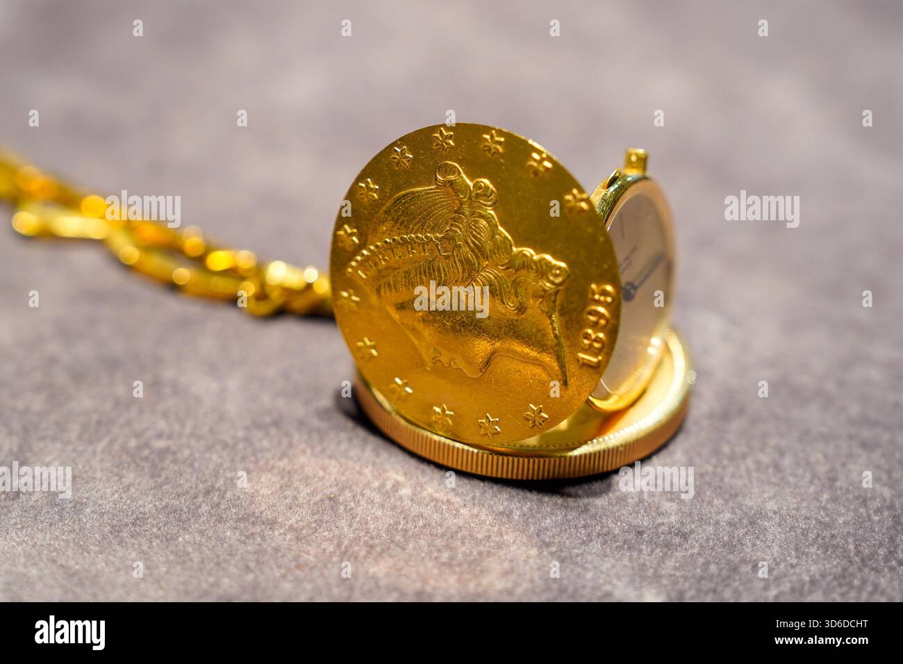 A Patek Philippe watch made from a US double eagle gold coin which was ...