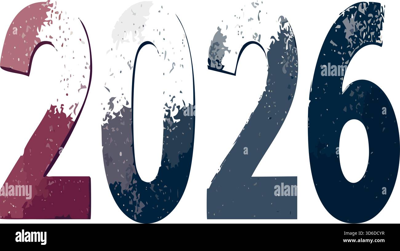Year 2026 numbers appearing Stock Vector Images - Alamy