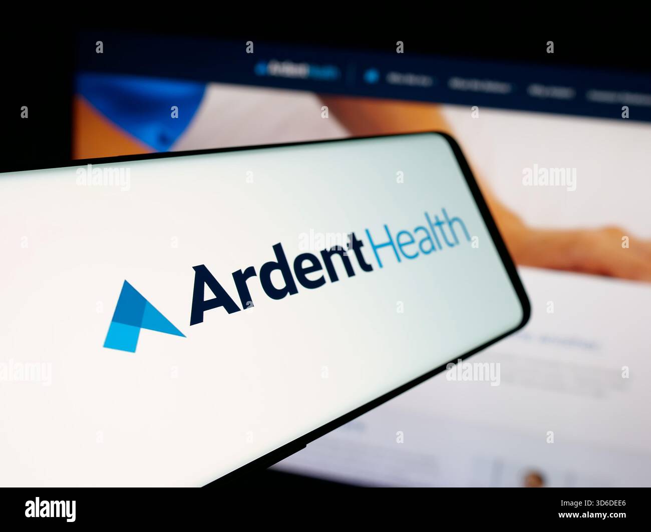 In this photo illustration, a smartphone with the logo of healthcare ...