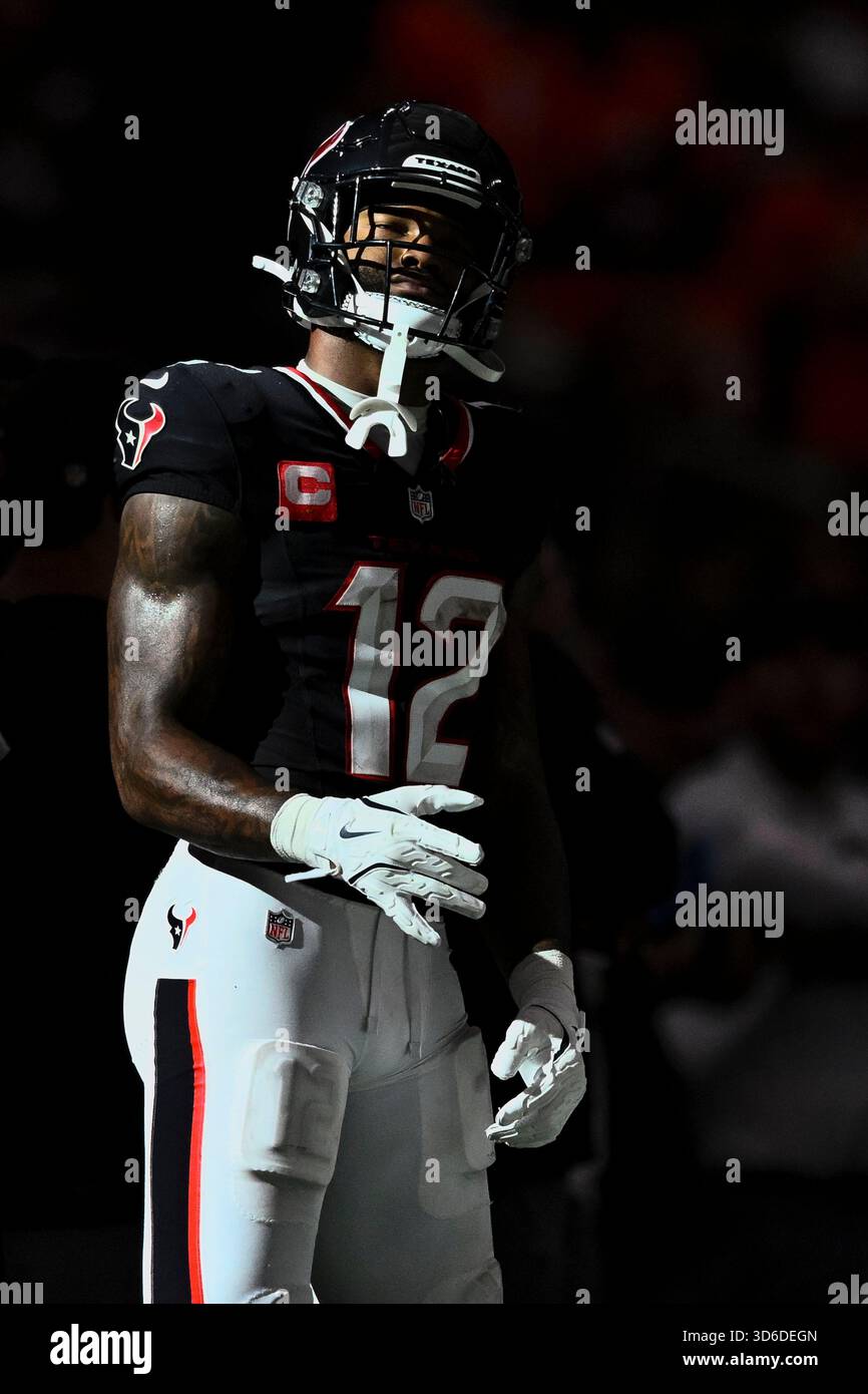 Houston Texans wide receiver Nico Collins (12) looks on against the ...