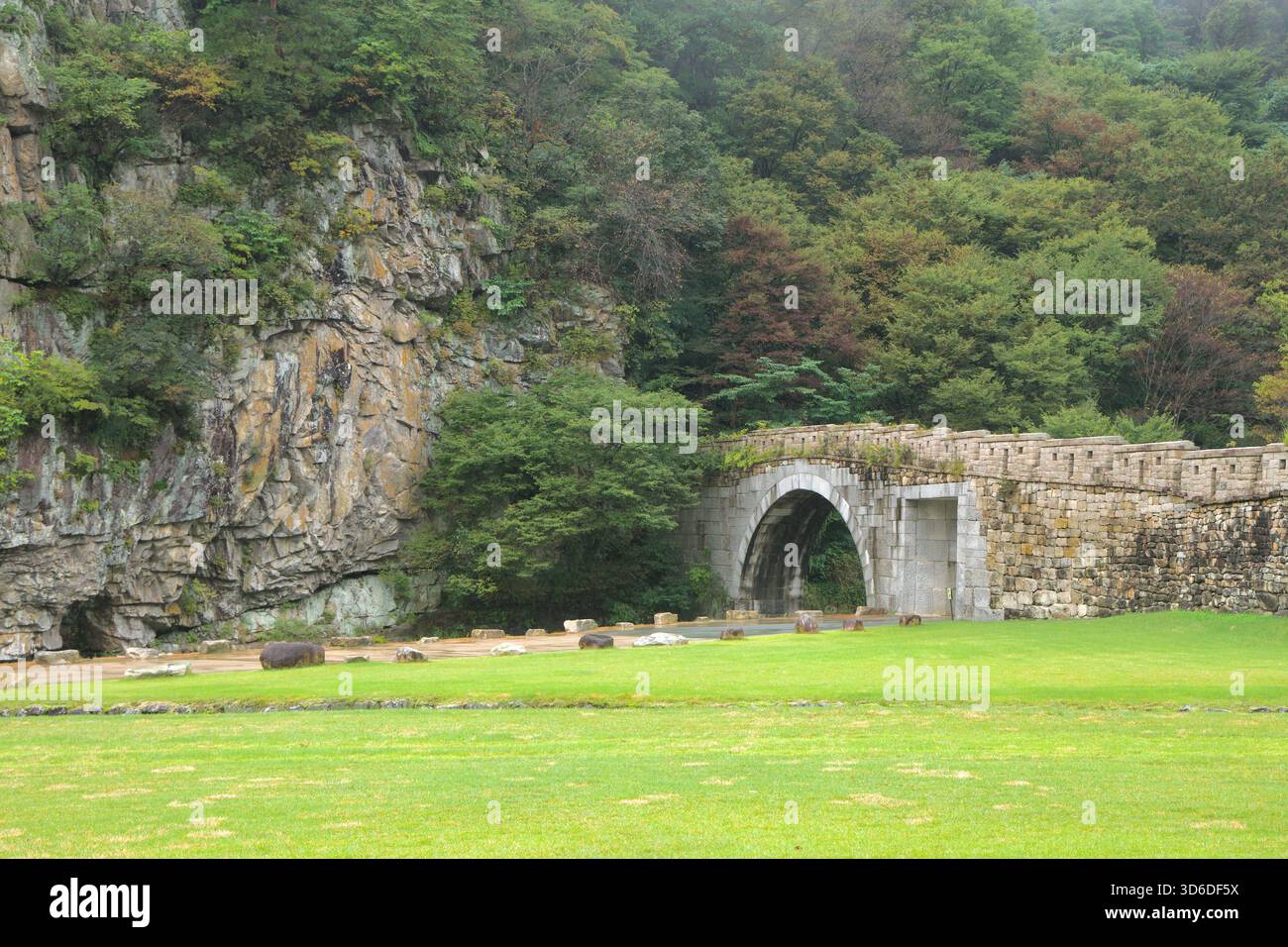 Mungyeong City, South Korea - September 28, 2025: An arched stone gate ...