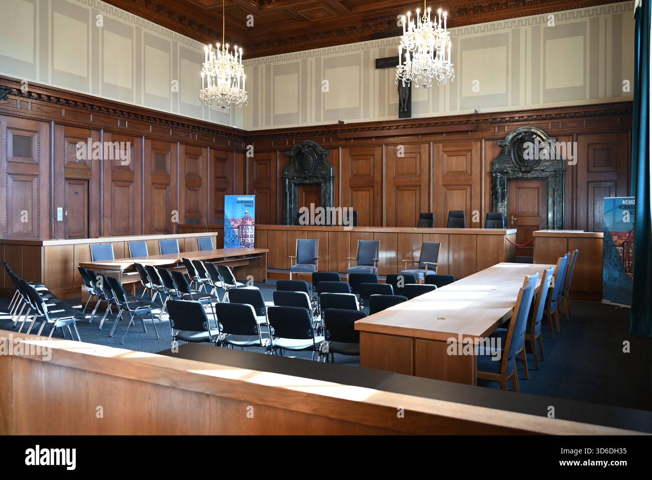 Historic Courtroom 600 in Nuremberg Palace of Justice building, where ...