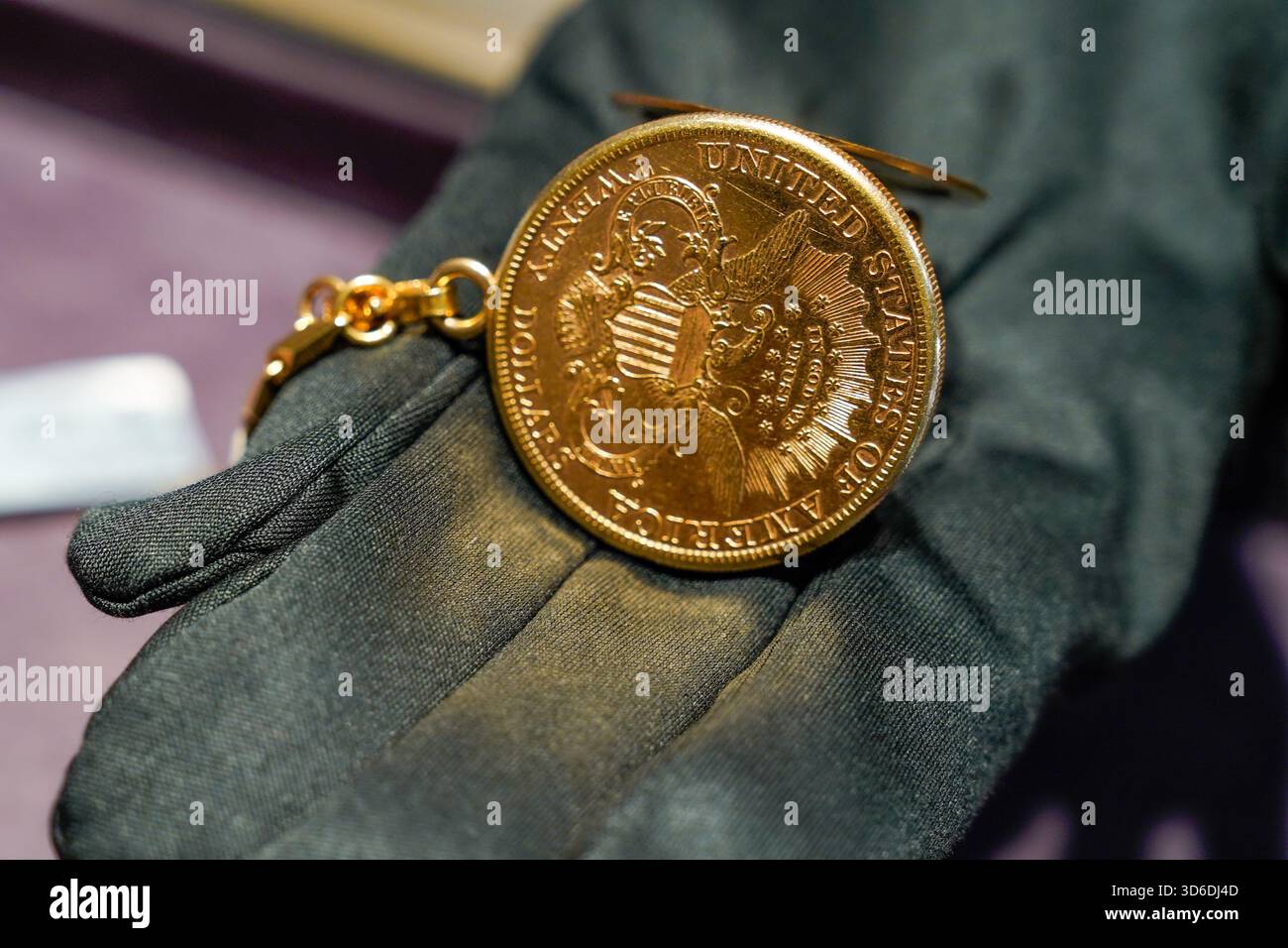 A Patek Philippe watch made from a US double eagle gold coin which was ...