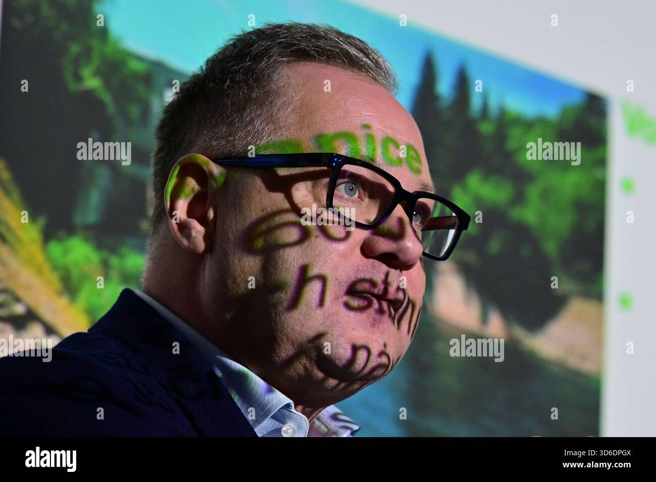 CEZ ESCO CEO Kamil Cermak speaks at press conference of CEZ ESCO and ...