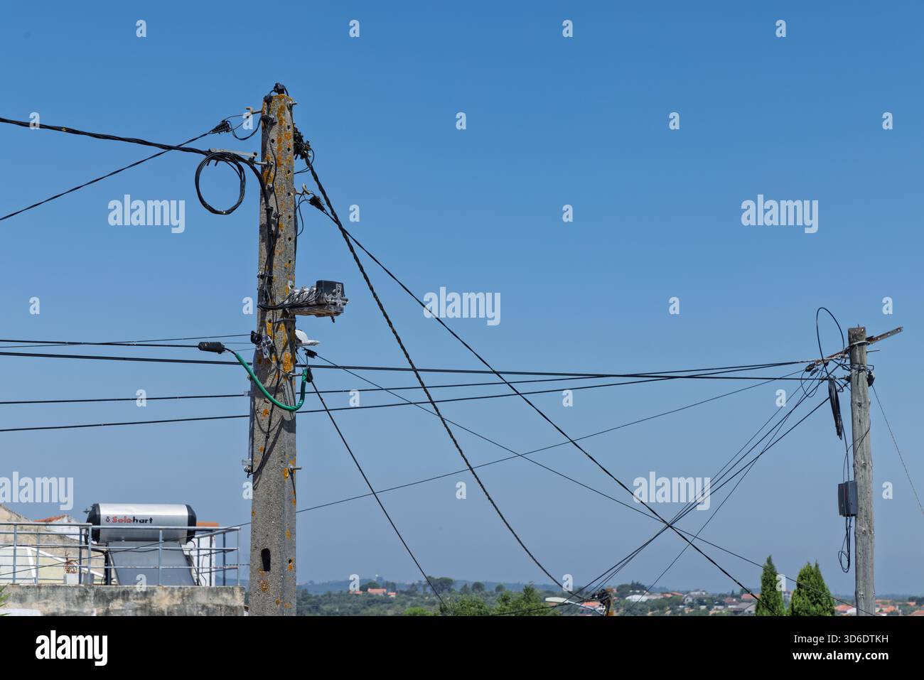 Two concrete utility poles hi-res stock photography and images - Alamy