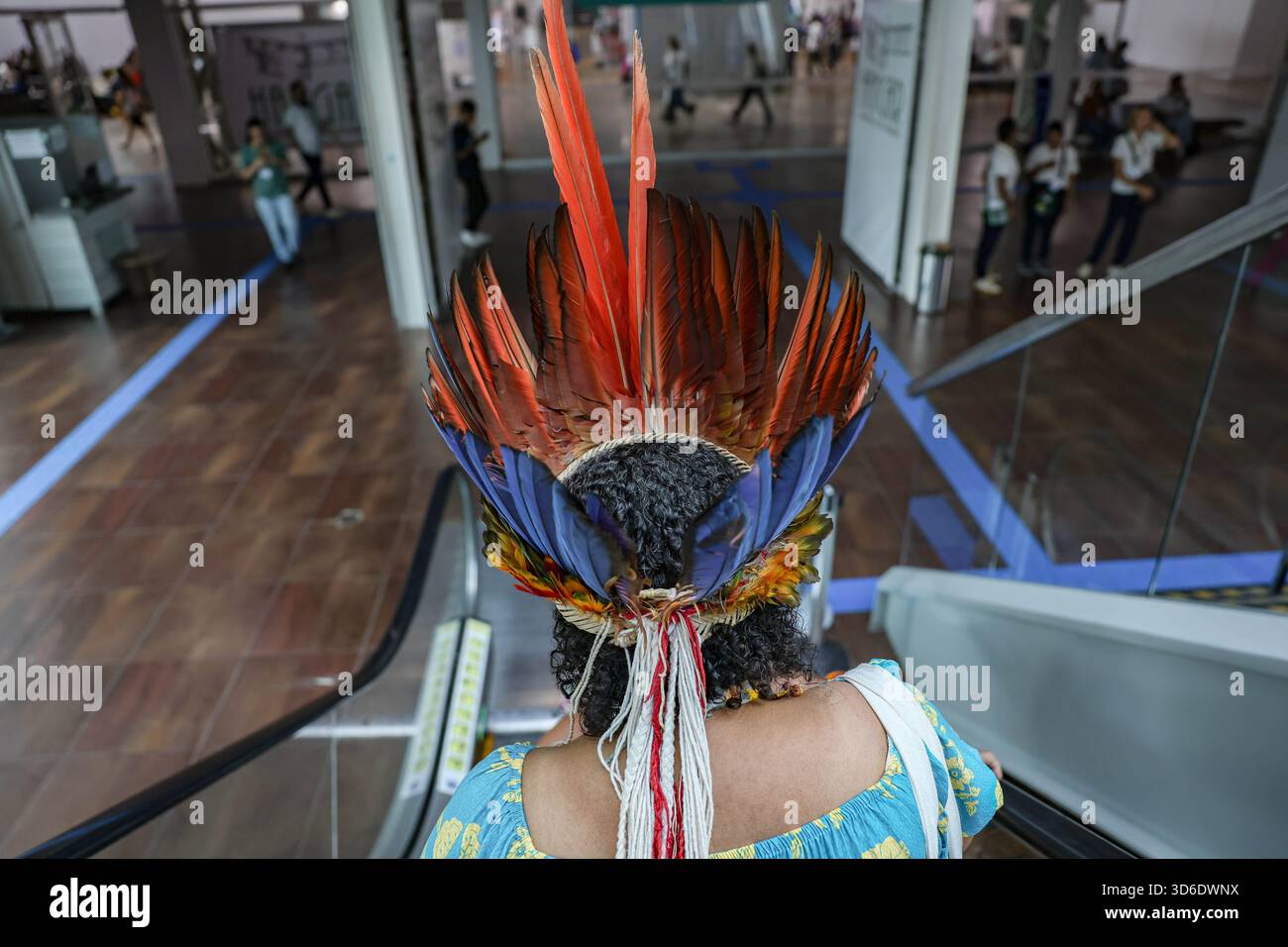 November 19, 2025, Belem, Brazil, Brazil: A woman wearing an Amazonian ...