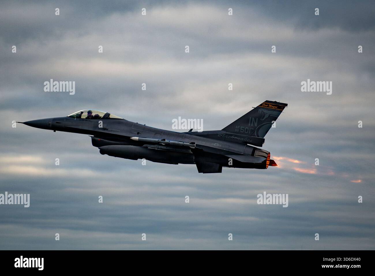 A U.S. Air Force F-16 Fighting Falcon aircraft assigned to the 122nd ...