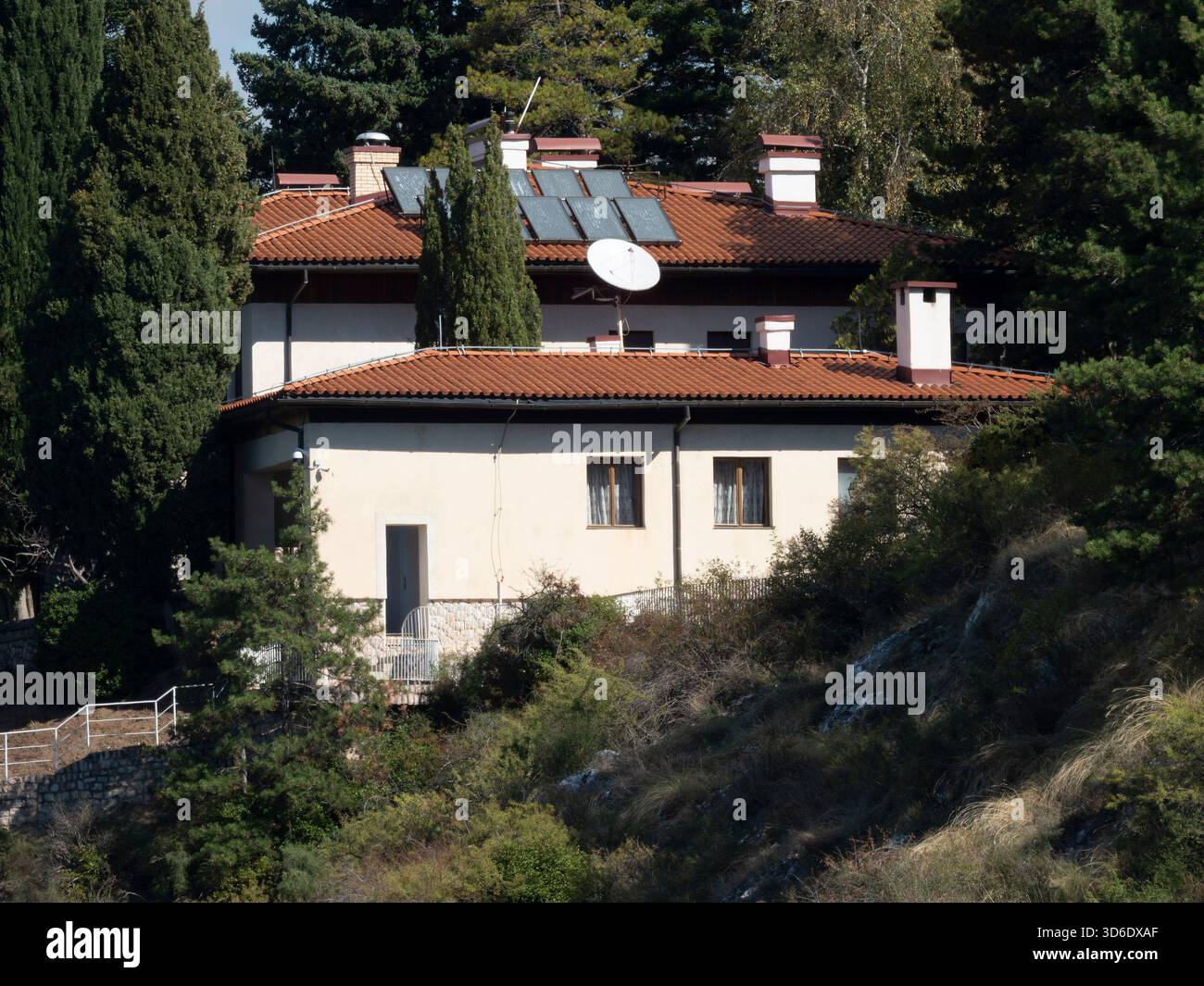 The late Josip Broz Tito's summer residence on the shore of Ohrid Lake ...