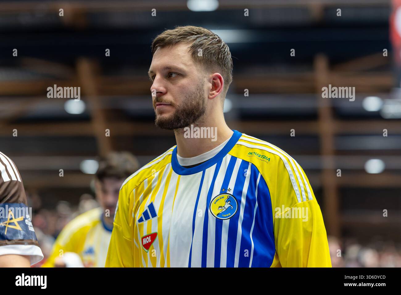 Aalborg, Denmark. 19th, November 2025. Aleks Vlah of Industria Kielce ...