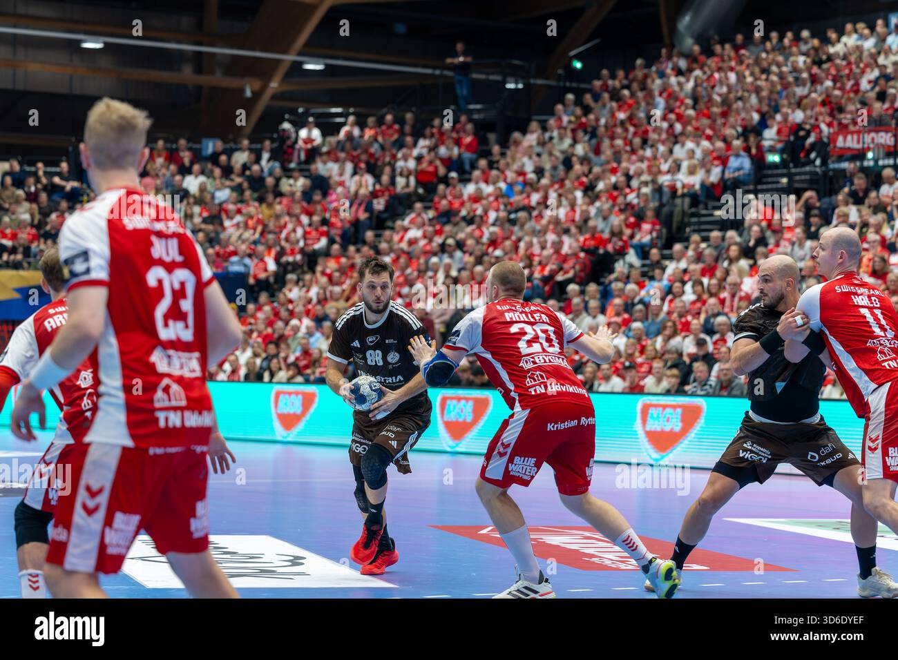 Aalborg, Denmark. 19th, November 2025. Aleks Vlah (88) of Industria ...