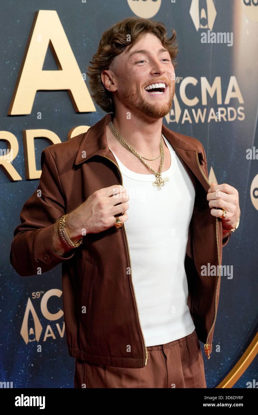19 November 2025 - Nashville, Tennessee - Bailey Zimmerman. 59th CMA ...