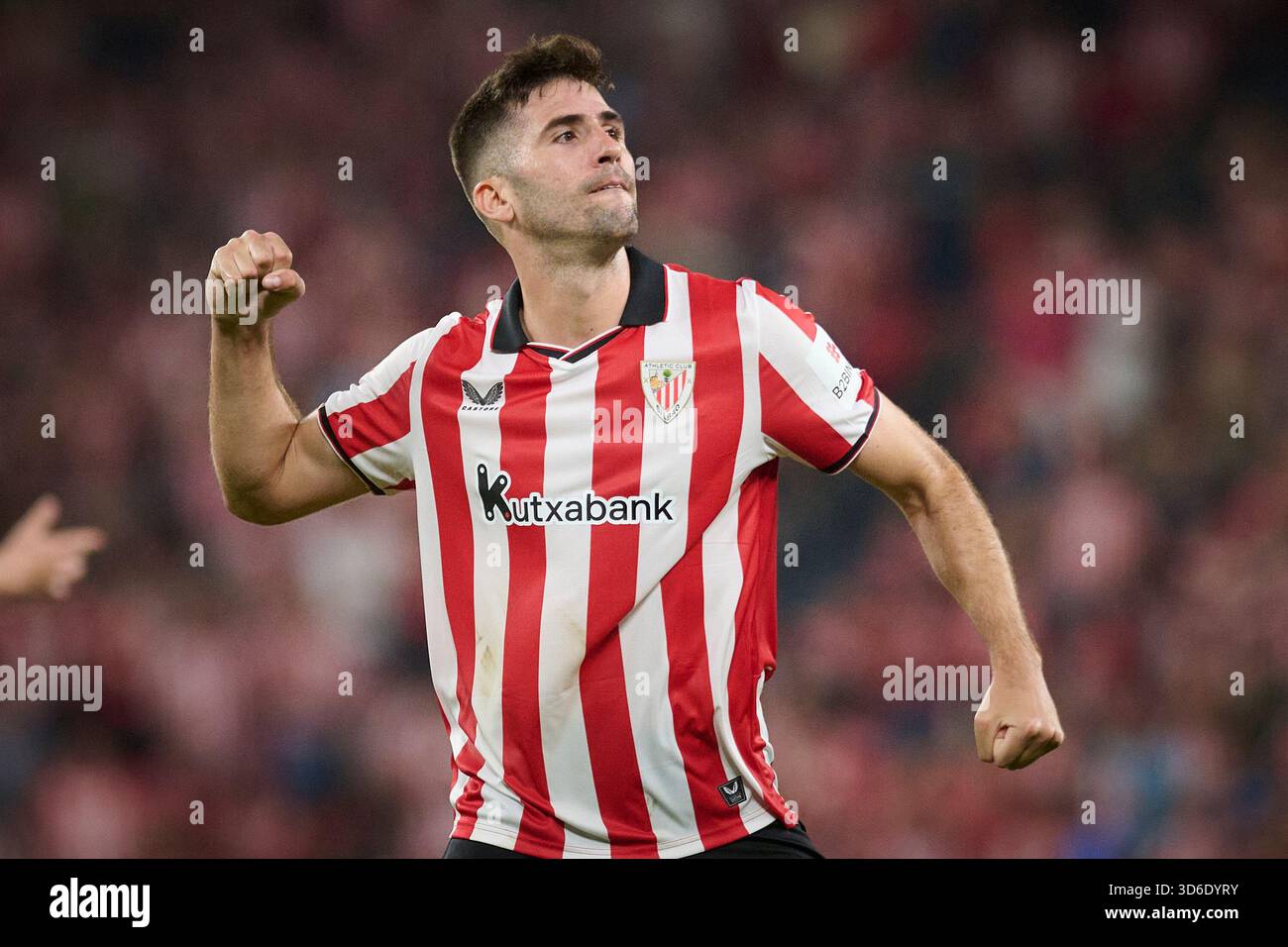 Athletic de Bilbao’s Jesus Areso celebrates a win during La Liga match ...