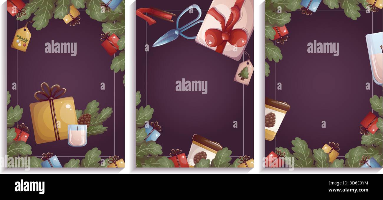 An arrangement of christmas cards Cut Out Stock Images & Pictures - Alamy