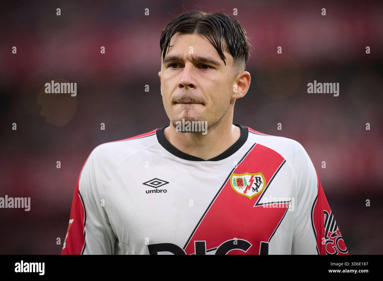 Rayo Vallecano's Andrei Ratiu during La Liga match. August 25 ,2025 ...