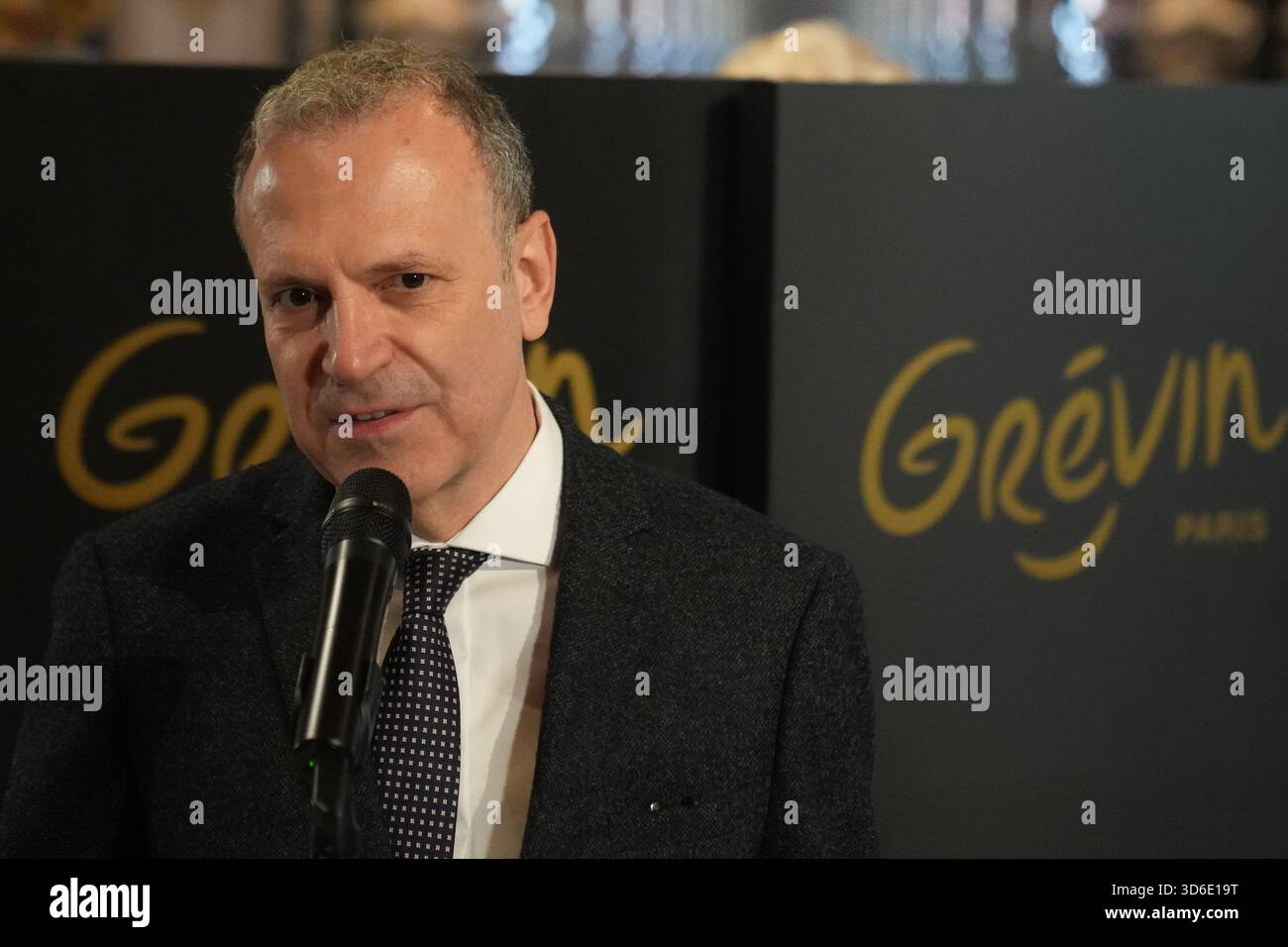 Musee Grevin's Director General Yves Delhommeau speaks during the ...