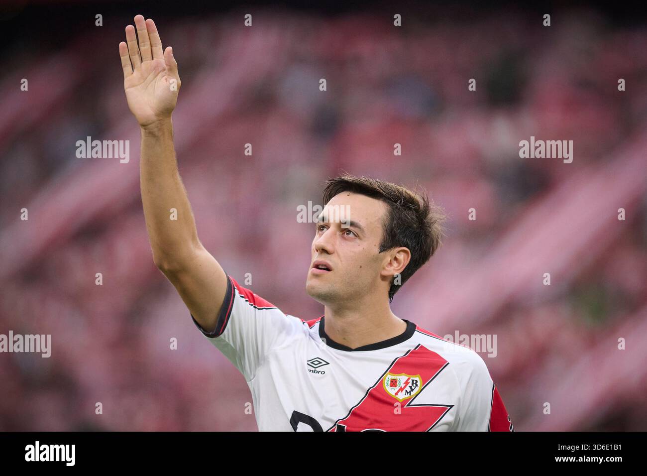 Rayo Vallecano's Pedro Diaz during La Liga match. August 25 ,2025 ...