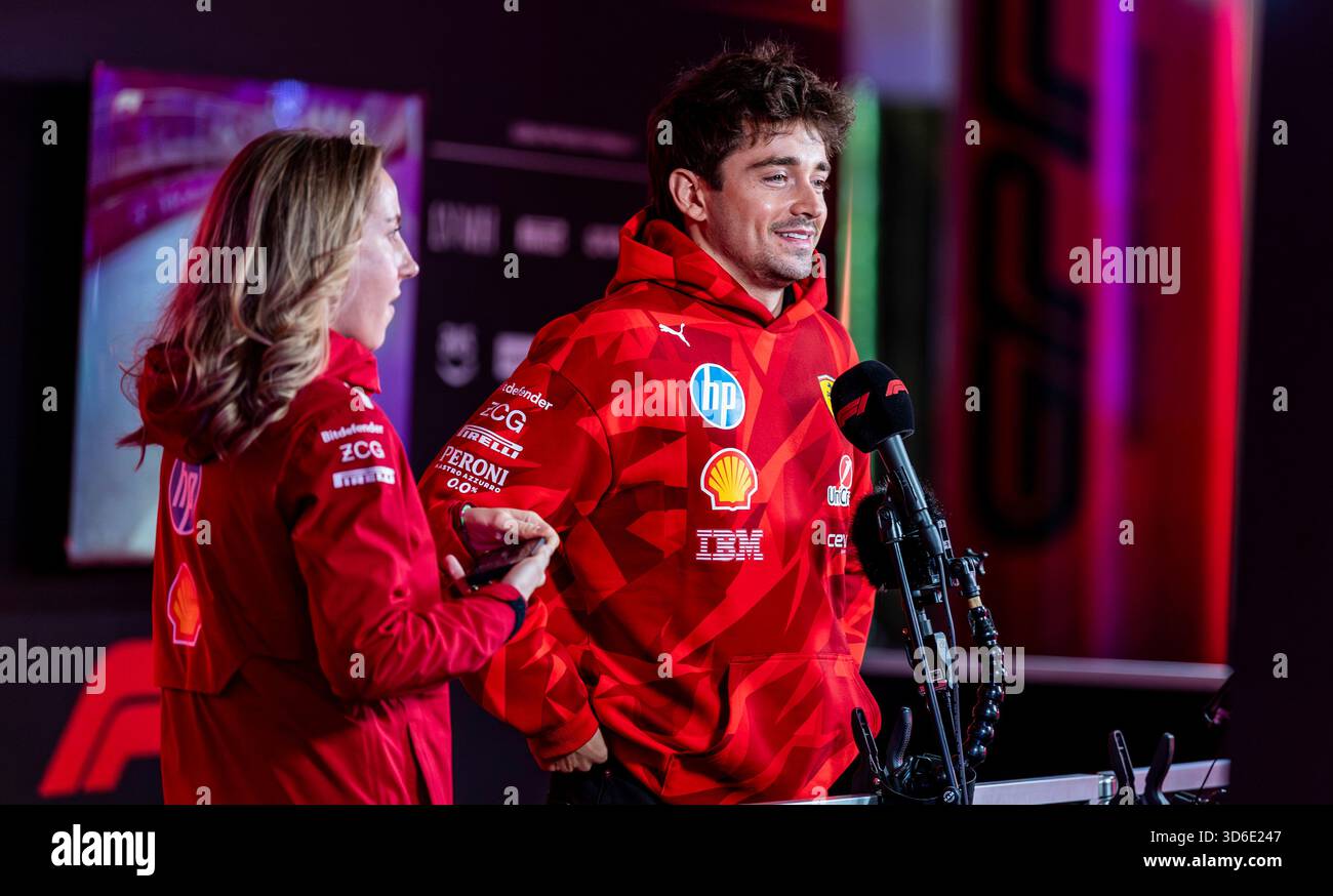 November 19 2025 Las Vegas NV, U.S.A. Ferrari driver Charles Leclerc ...