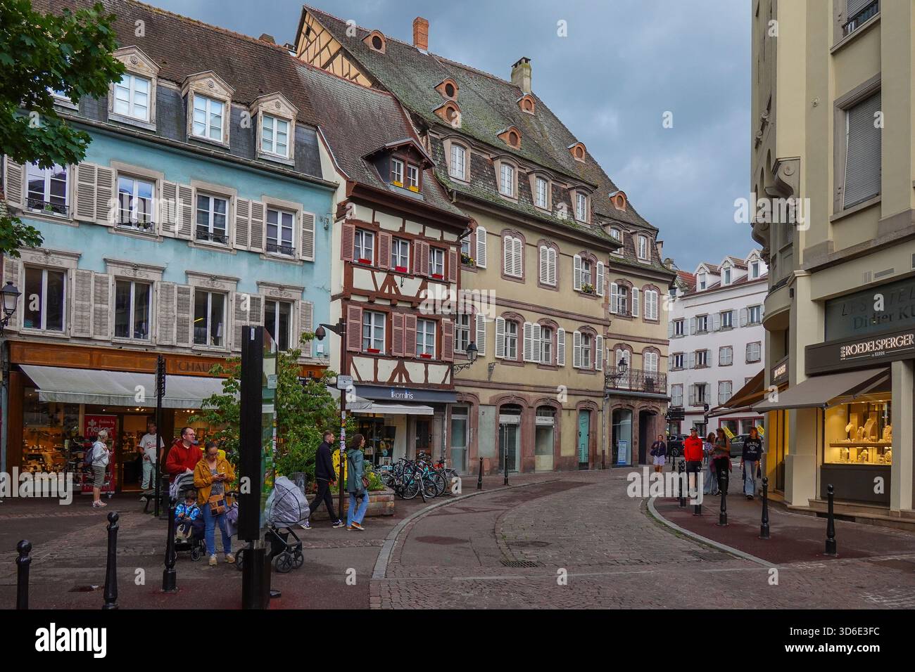 France, Alsace region, Colmar, Beautiful view of the historic town ...