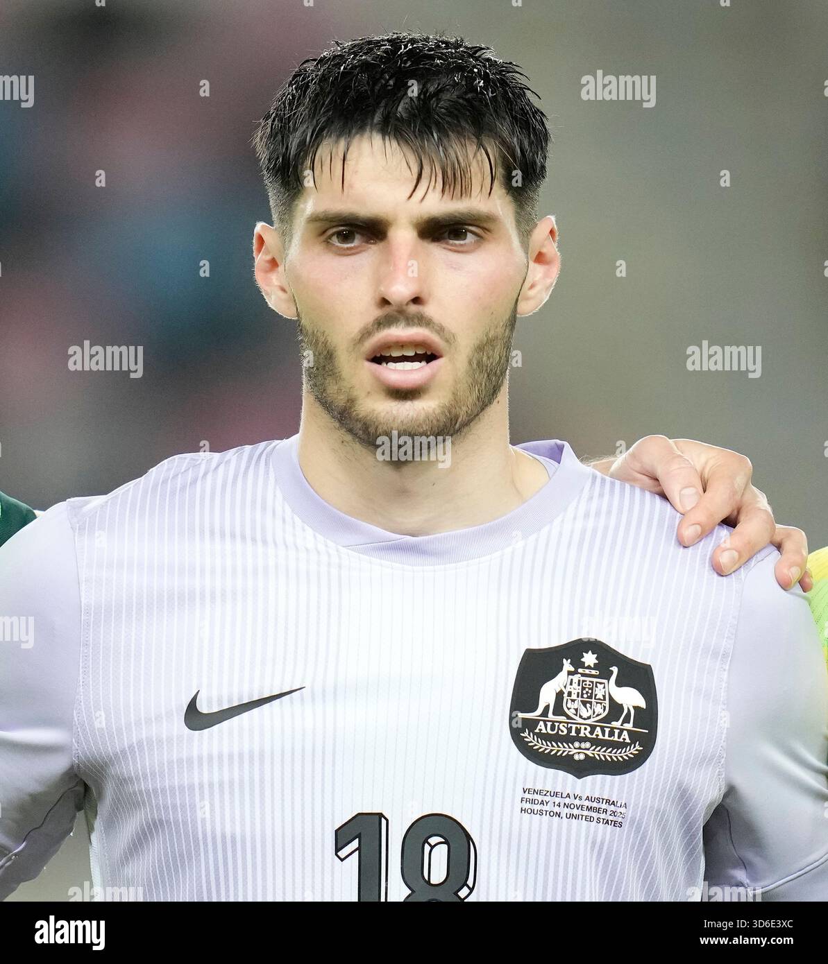 Australia's Patrick Beach goalkeeper (18) before an international ...