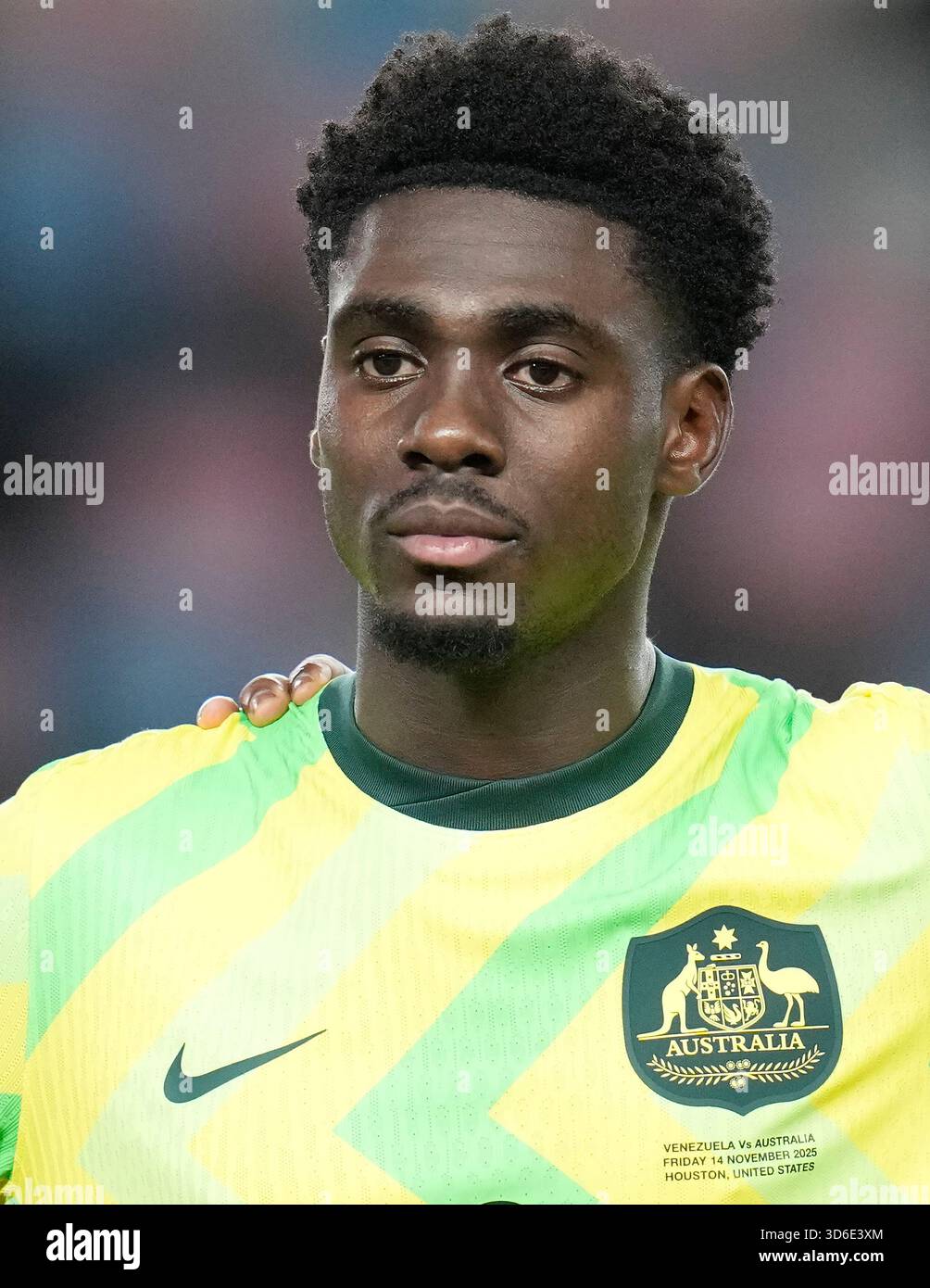 Australia's Mohamed Toure (9) before an international friendly soccer ...