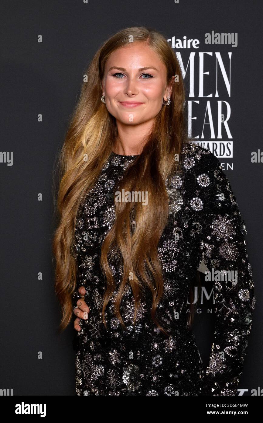 Grace Tame arrives at the Marie Claire Women of the Year Awards at Bell ...