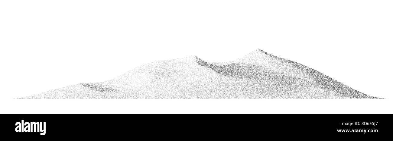 Pointillism style mountain made with noise, dots and subtle shading. A ...
