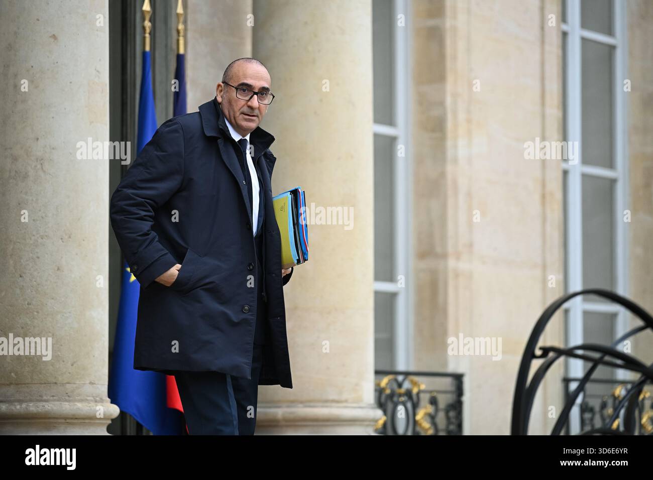 Mr Laurent Nunez, Minister of the Interior, at the Council of Ministers meeting on 19 November ...