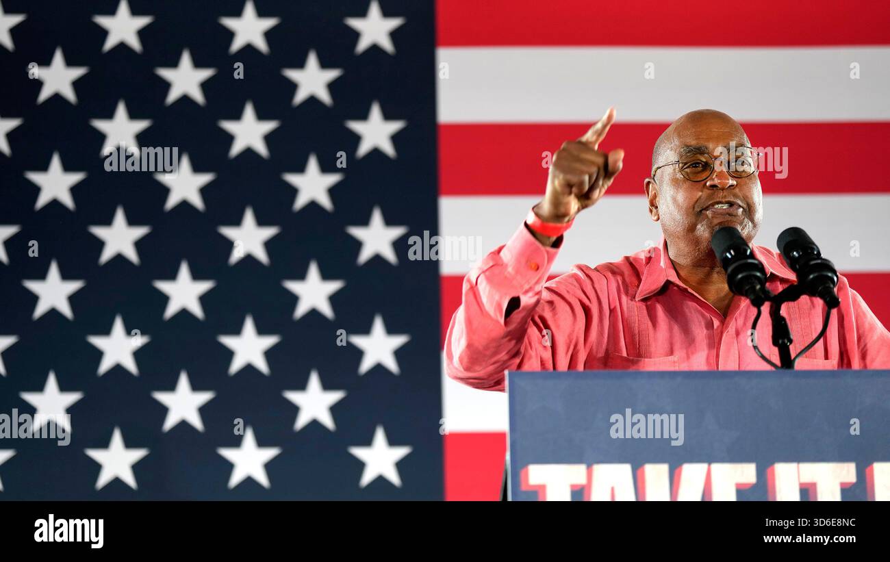 Harris County Commissioner Rodney Ellis speaks before California Gov ...