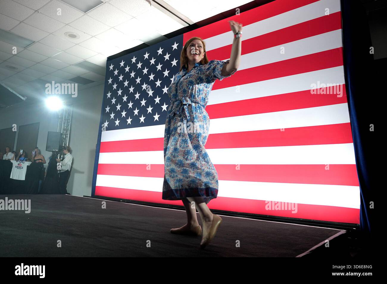 U.S. Congresswoman Lizzie Fletcher takes the stage before California ...