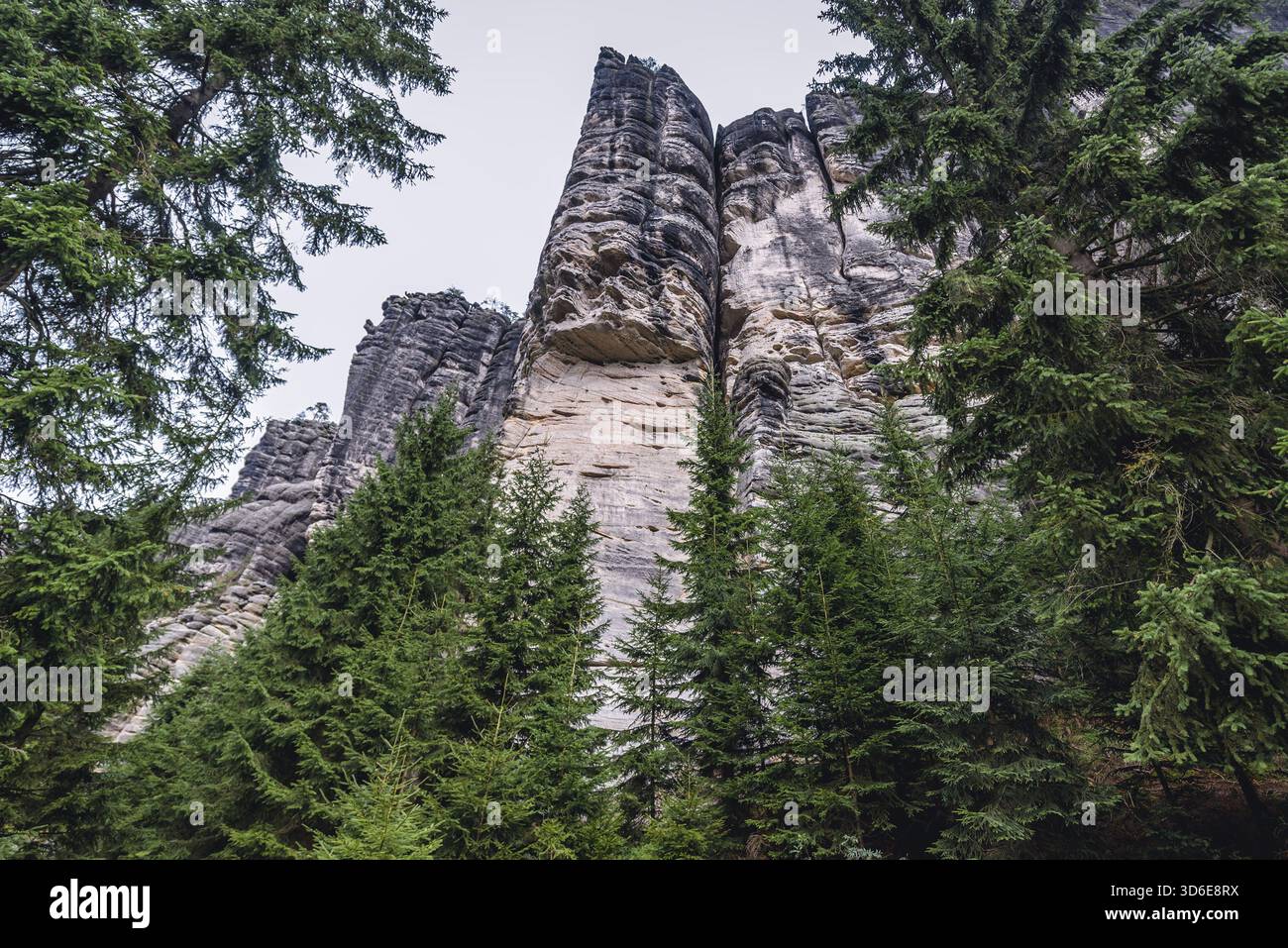 "Temple Wall" rocks formation in Teplice Rocks, part of Adrspach ...