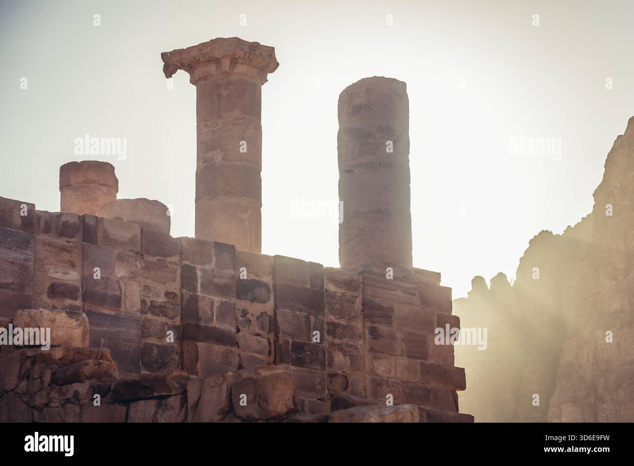 Columns of Great Temple in Petra ancient city in Jordan Stock Photo - Alamy