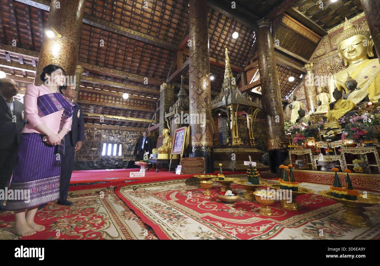 Japanese Princess Aiko visits Vat Xieng Thong temple in the ancient Lao ...
