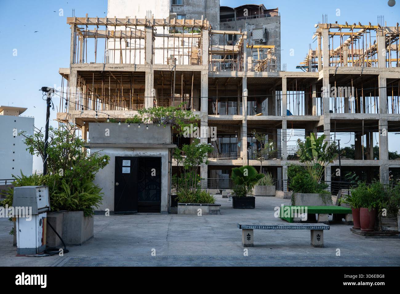 A building under construction in the centre of Dakar in the Plateau ...