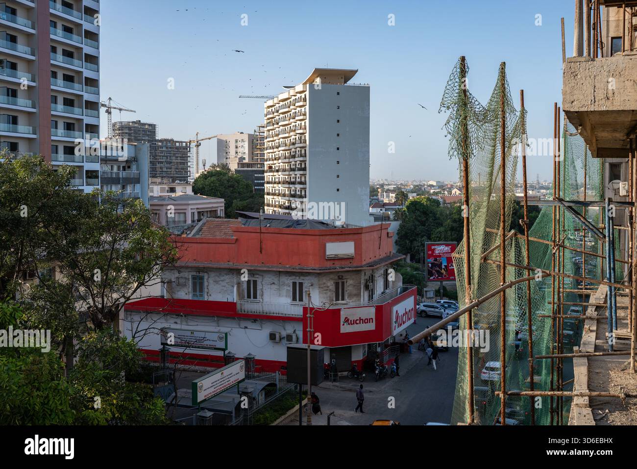 A building under construction in the centre of Dakar in the Plateau ...