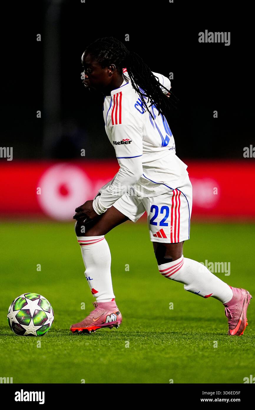 OL Lyonnes's Tabitha Chawinga during the UEFA Women's Champions League ...