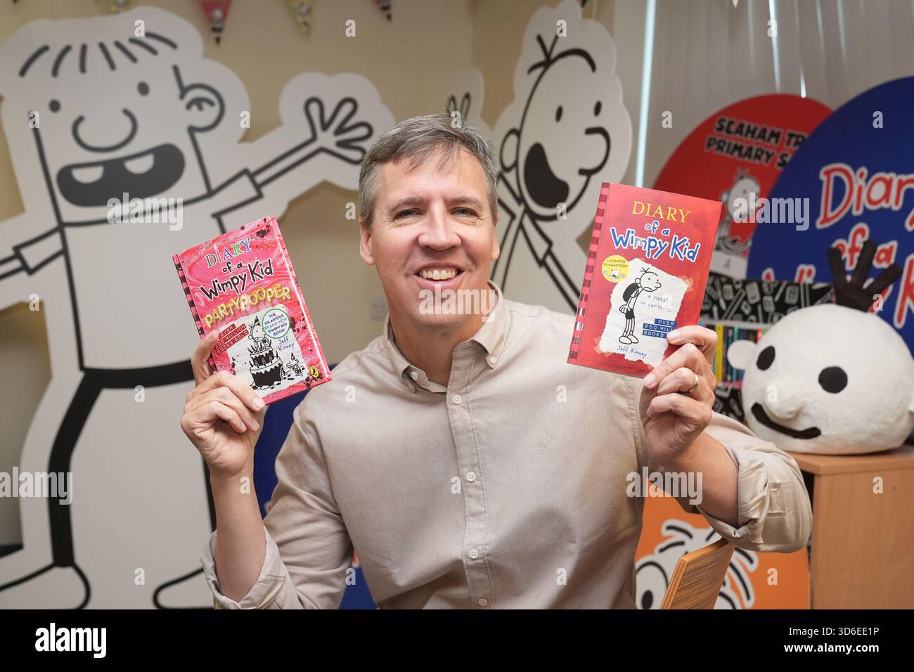 Jeff Kinney, the creator of the Diary of a Wimpy Kid book series ...