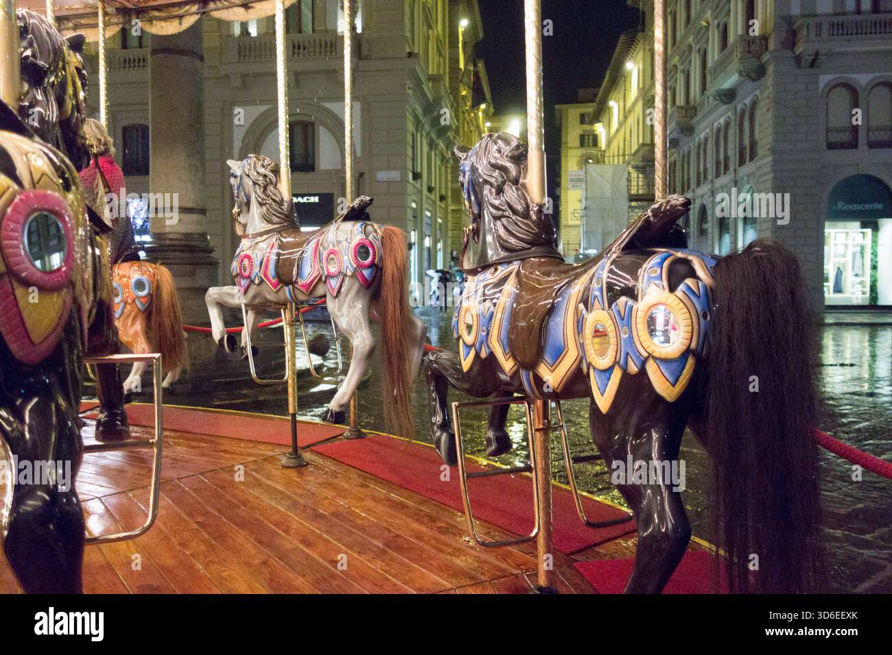 children carousel on a playground, leisure and outdoor activity for ...