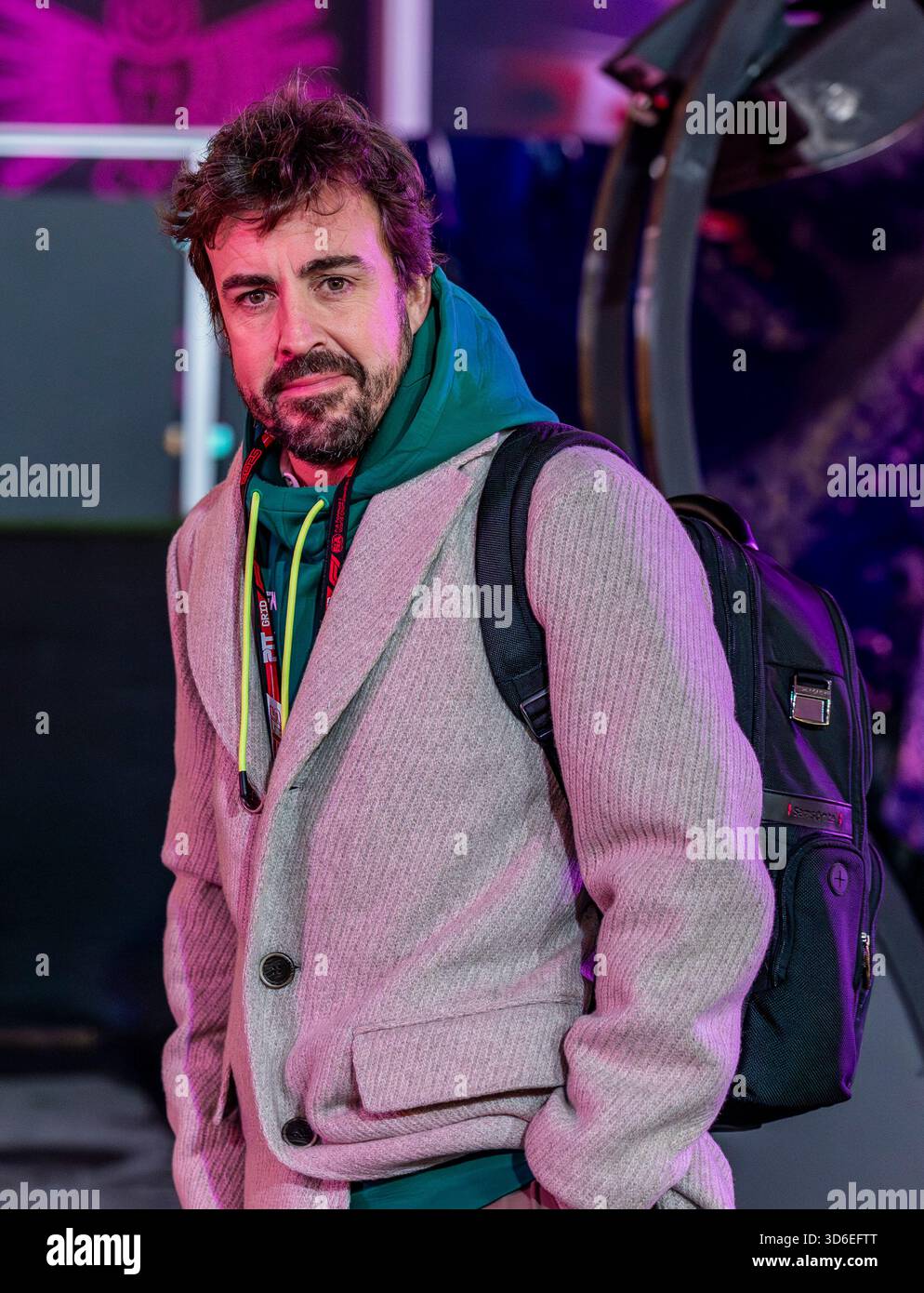 November 19 2025 Las Vegas NV, U.S.A. Aston Martin Racing driver Fernando Alonso (14)walks ...